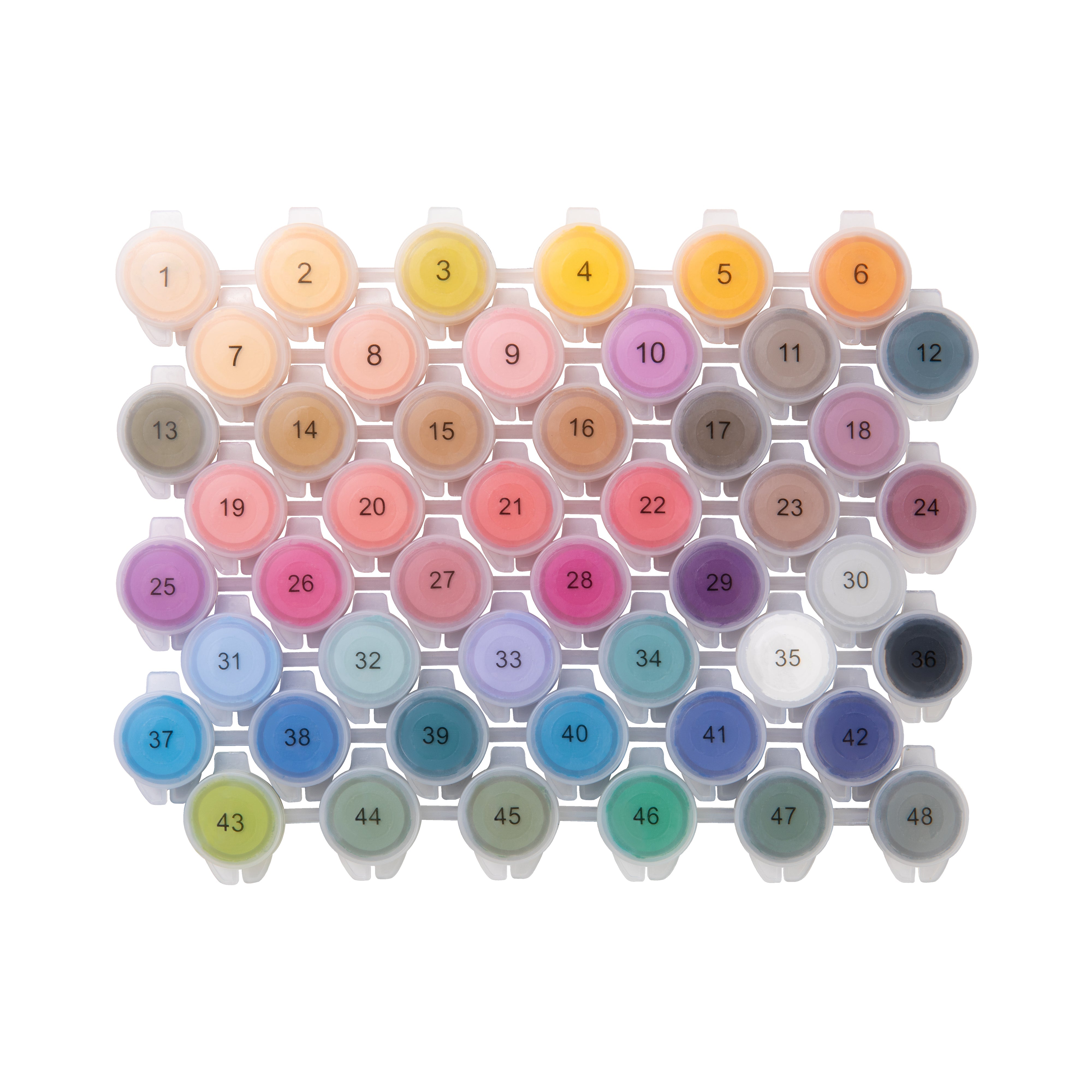 [LOKLiK iPaint]48 Colors Acrylic Paint Set (3ml each) *1 – HTVRONT UK Store